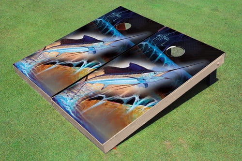 Custom Guy Harvey Sailfish Jumping Cornhole Boards - Walmart.com