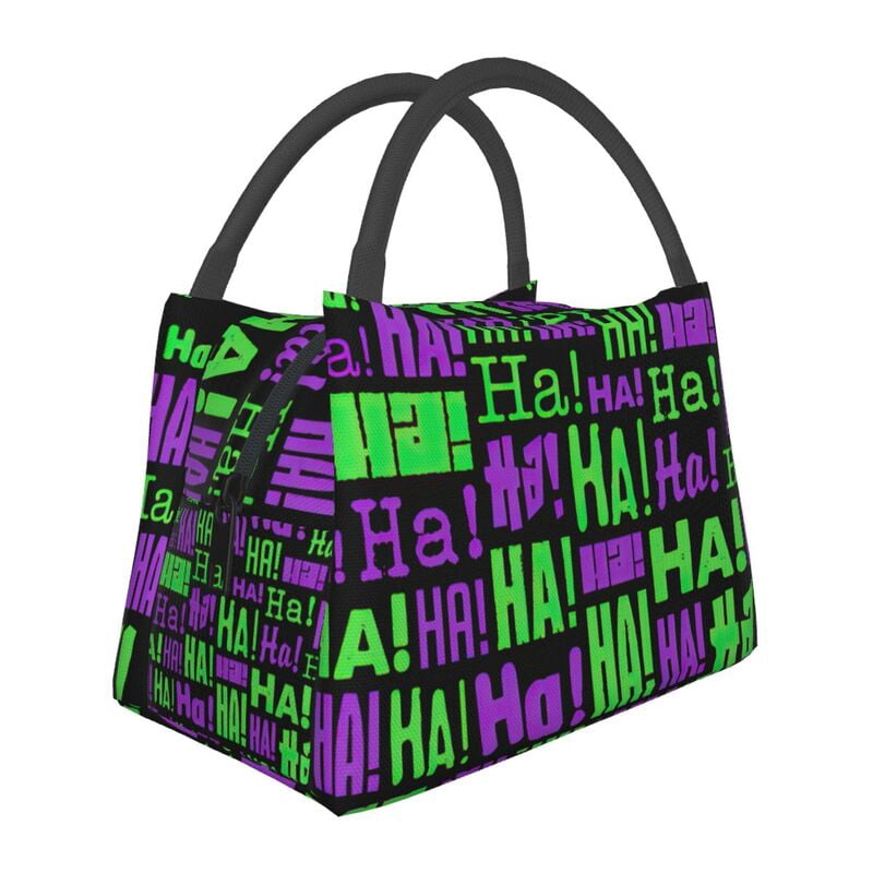 Custom HAHA Laughing Pattern Lunch Bag Women Warm Cooler Insulated ...