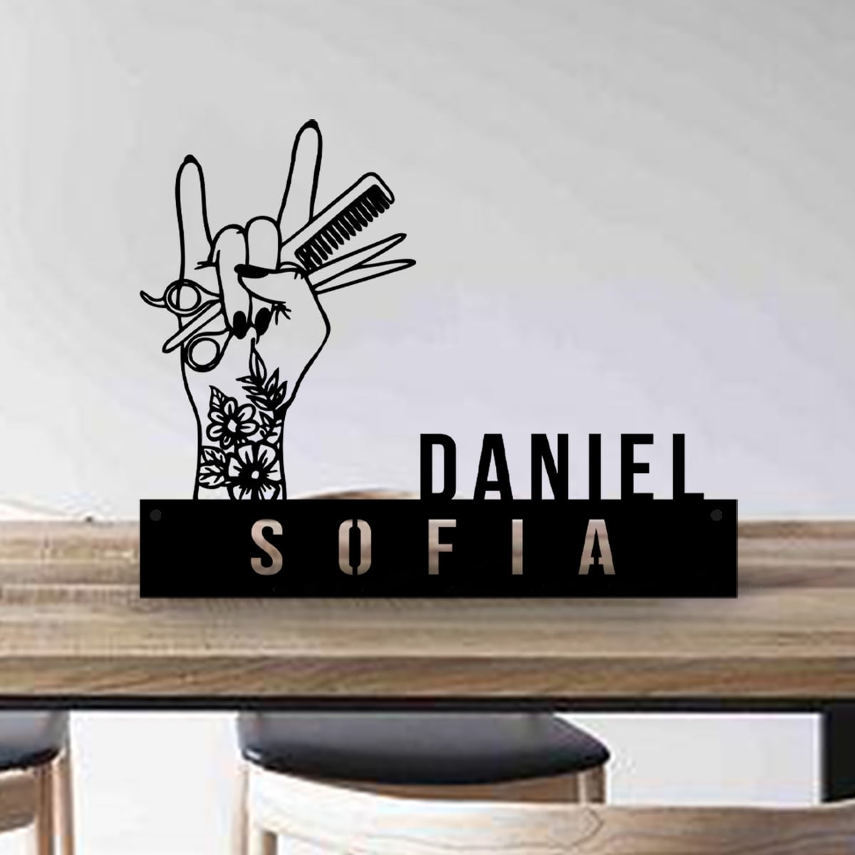 Custom Hair Salon Desk Name Plate Wedge Personalized Hair Stylist ...