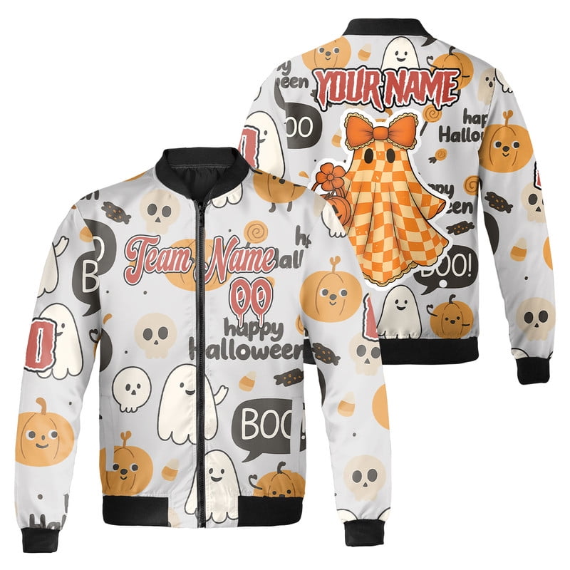 Custom Halloween Bomber Jacket for Teams or Individuals – Personalized ...