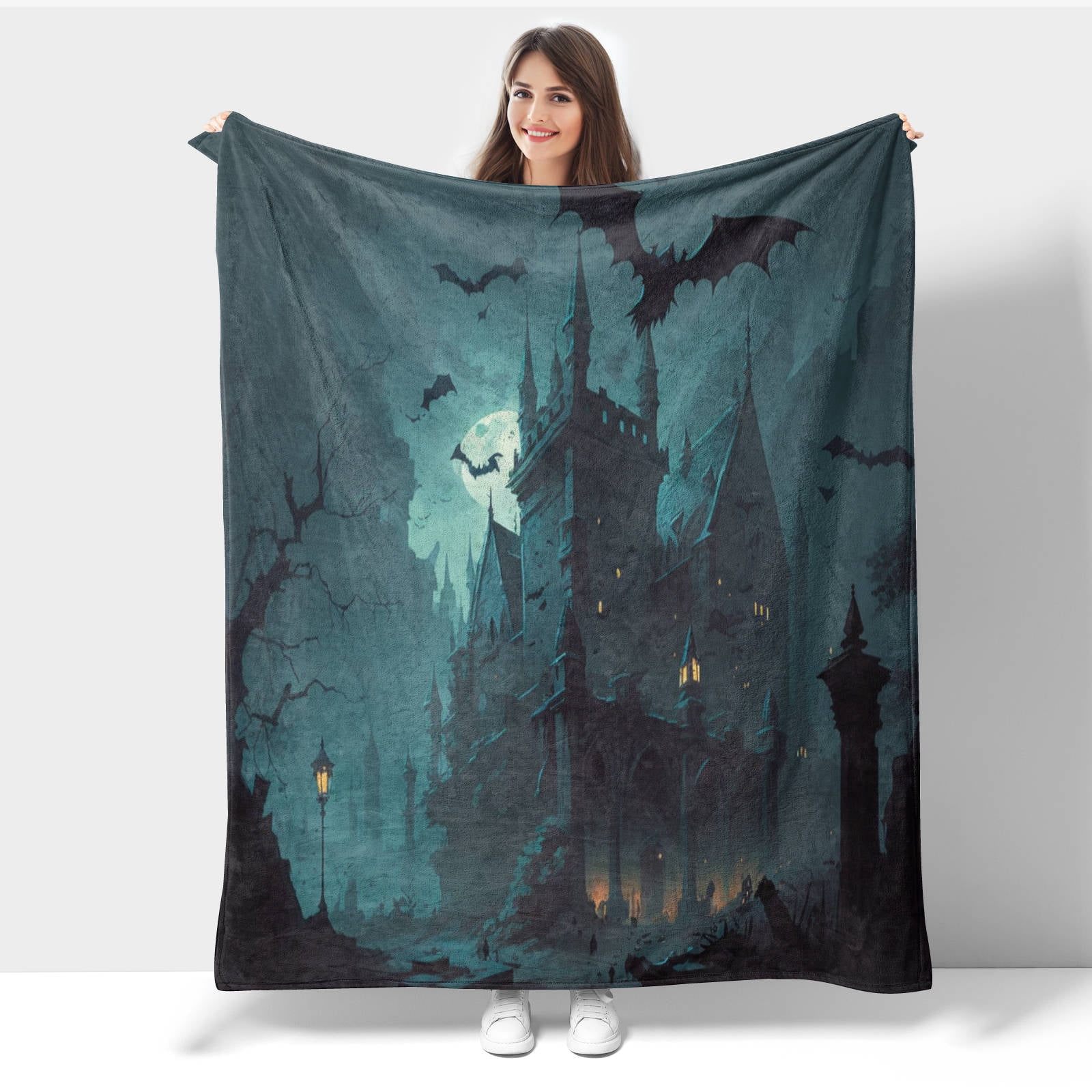 Custom Halloween Castle Halloween gift Blanket Halloween Castle ...
