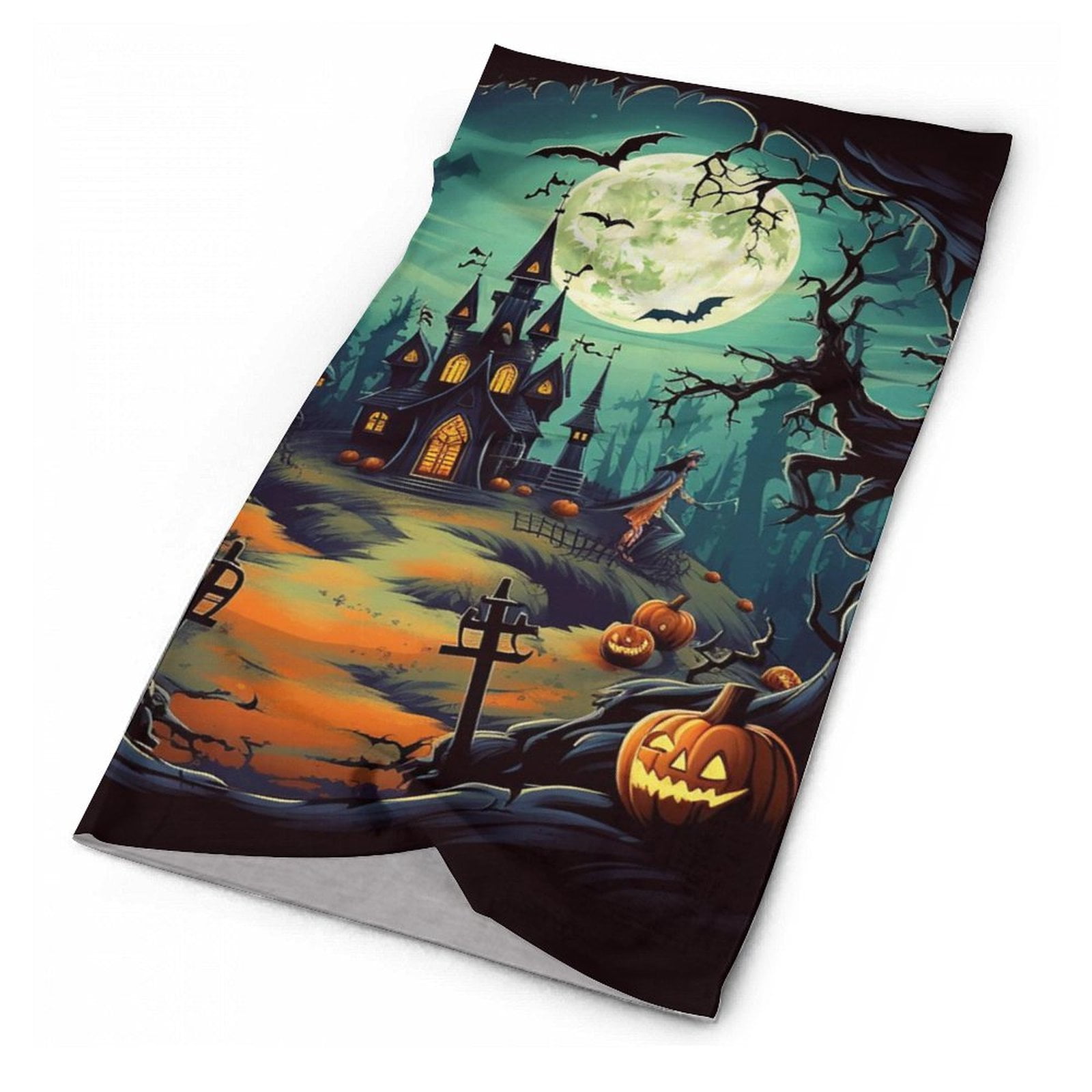 Custom Halloween Pumpkin Graveyard Terror Pumpkin Jack-O-Lantern Neck ...