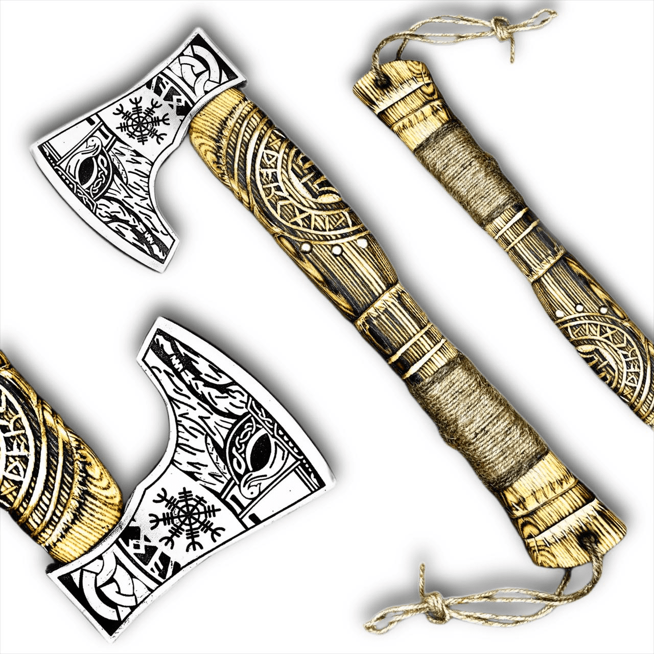 Free Shipping! Custom Handmade Gift Forged Carbon Steel Axe with Rose ...