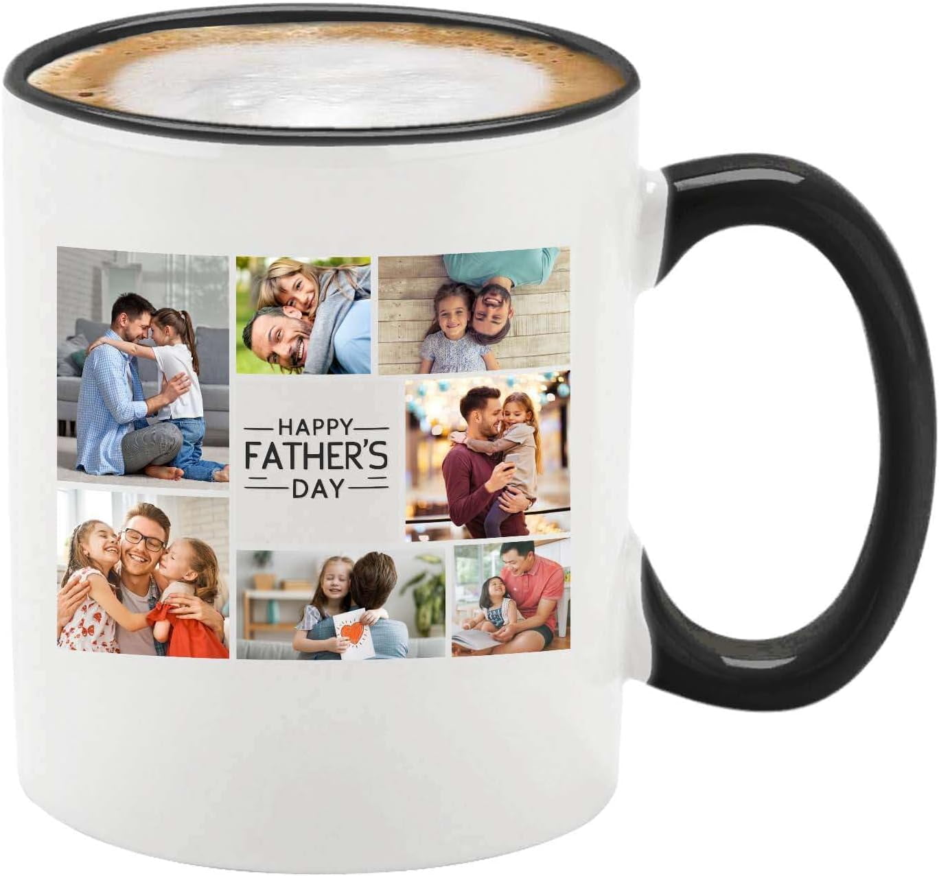 Custom Happy Father S Day Photos Coffee Cup 11 Oz Personalized Gift