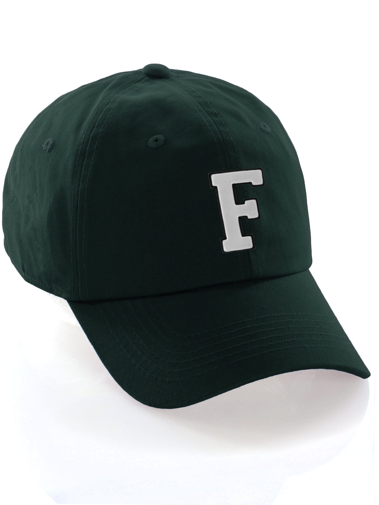 Custom Hat A to Z Initial Letters Classic Baseball Cap, Dk Green Hat ...