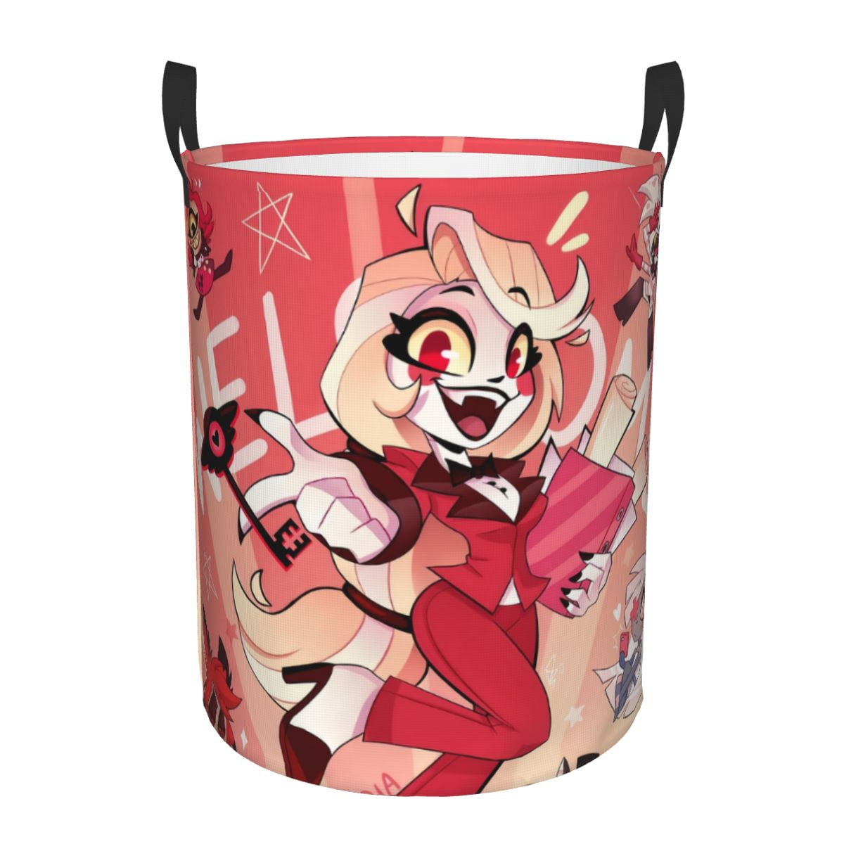 Custom Hazbin Hotels Logo Laundry Basket Collapsible Anime Comedy ...