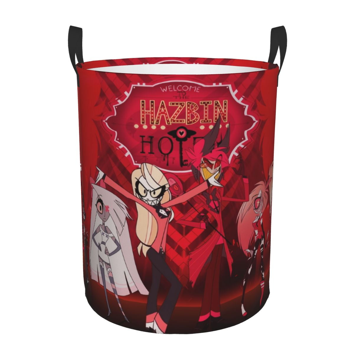 Custom Hazbin Hotels Logo Laundry Basket Collapsible Anime Comedy ...