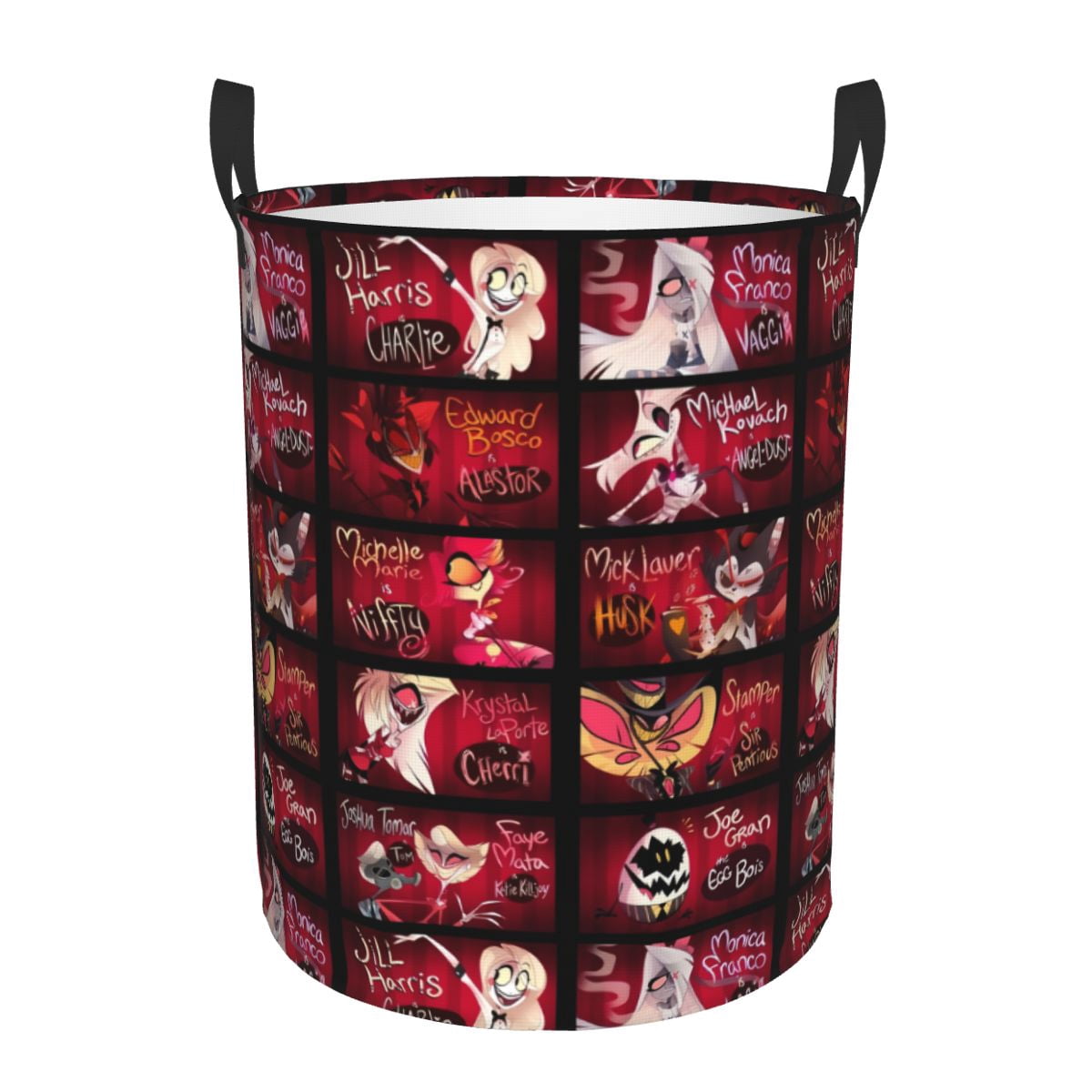 Custom Hazbin Hotels Logo Laundry Basket Collapsible Anime Comedy ...