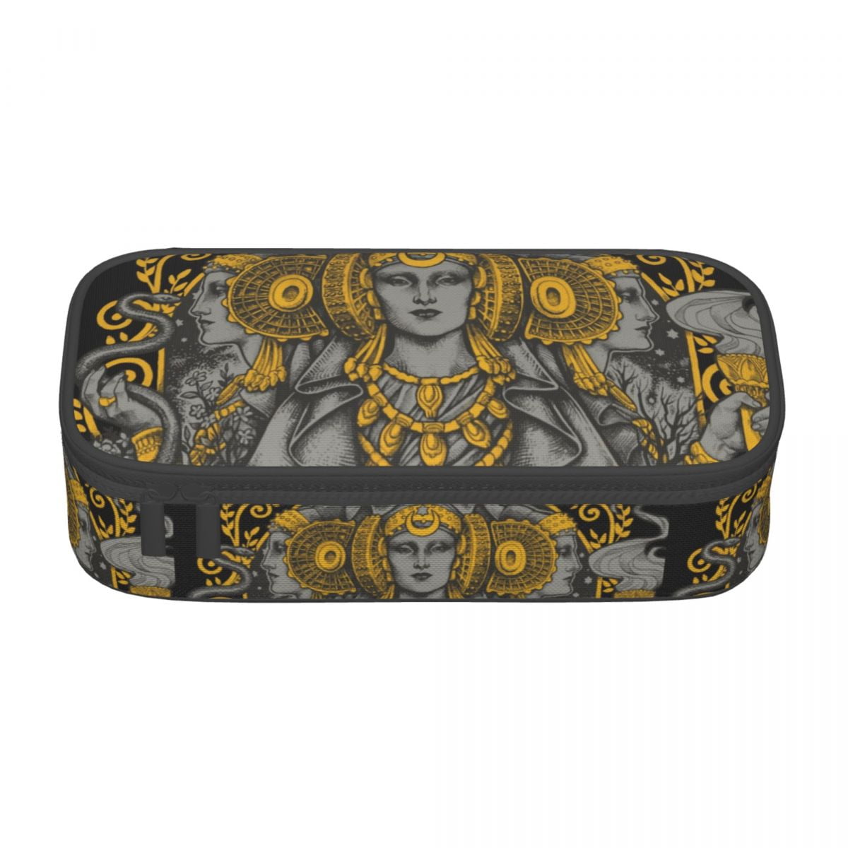 Custom Hee Wheel Triple Moon Goddess Kawaii Pencil Case Goth Pentagram ...