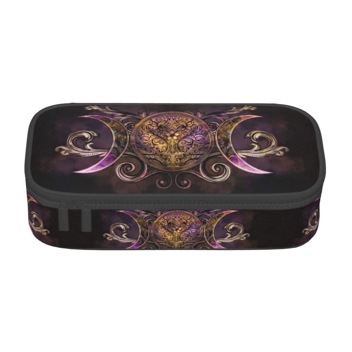 Custom Hee Wheel Triple Moon Goddess Kawaii Pencil Case Goth Pentagram ...