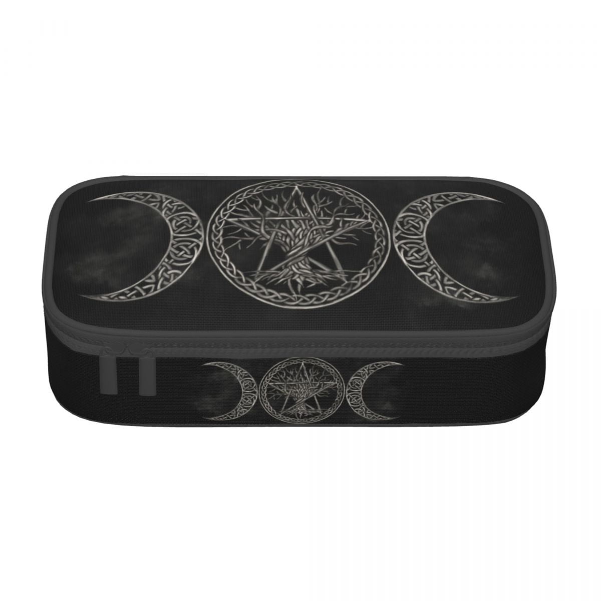 Custom Hee Wheel Triple Moon Goddess Kawaii Pencil Case Goth Pentagram ...