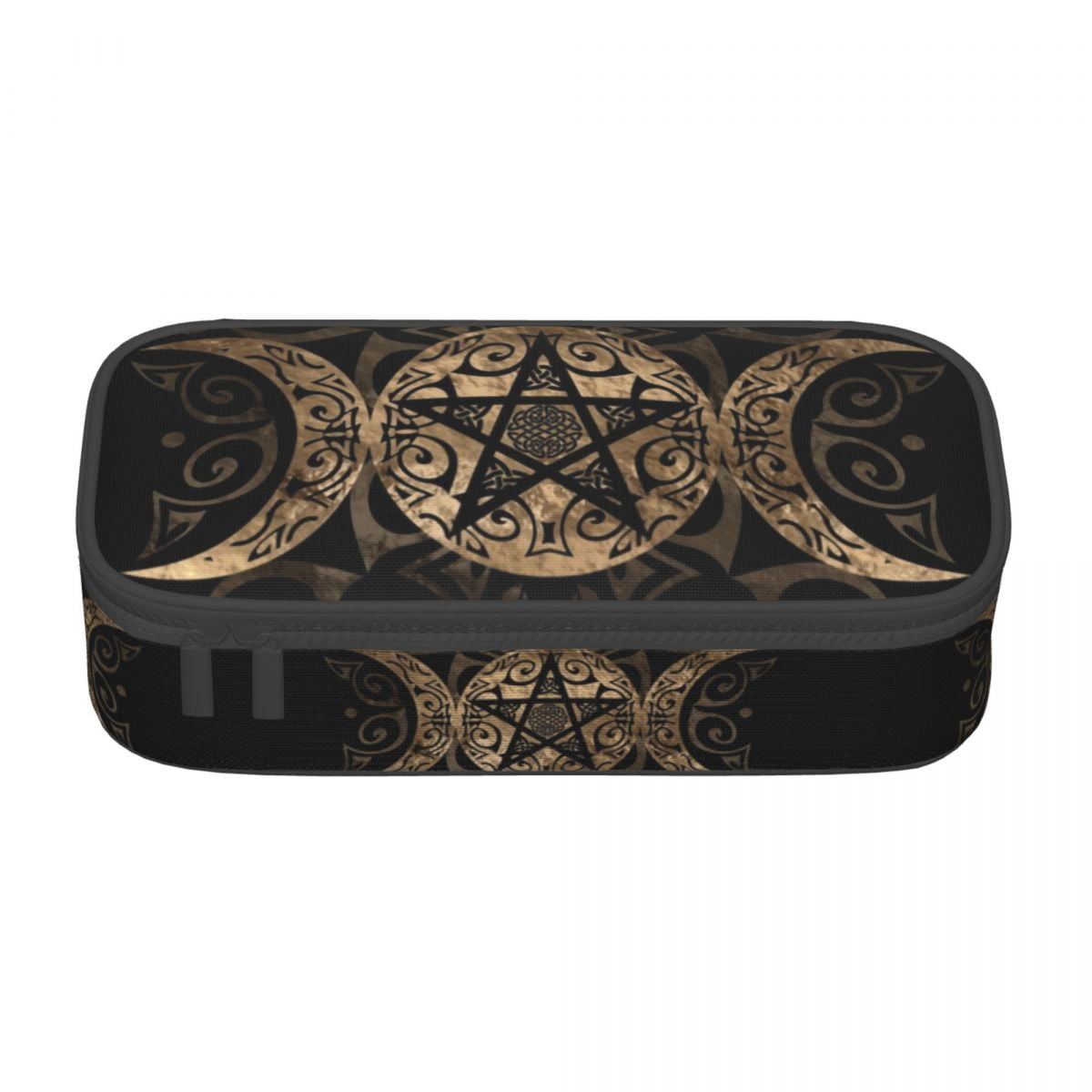 Custom Hee Wheel Triple Moon Goddess Kawaii Pencil Case Goth Pentagram ...