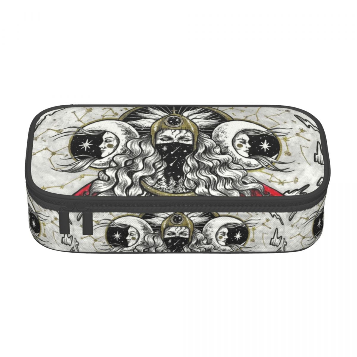 Custom Hee Wheel Triple Moon Goddess Kawaii Pencil Case Goth Pentagram ...