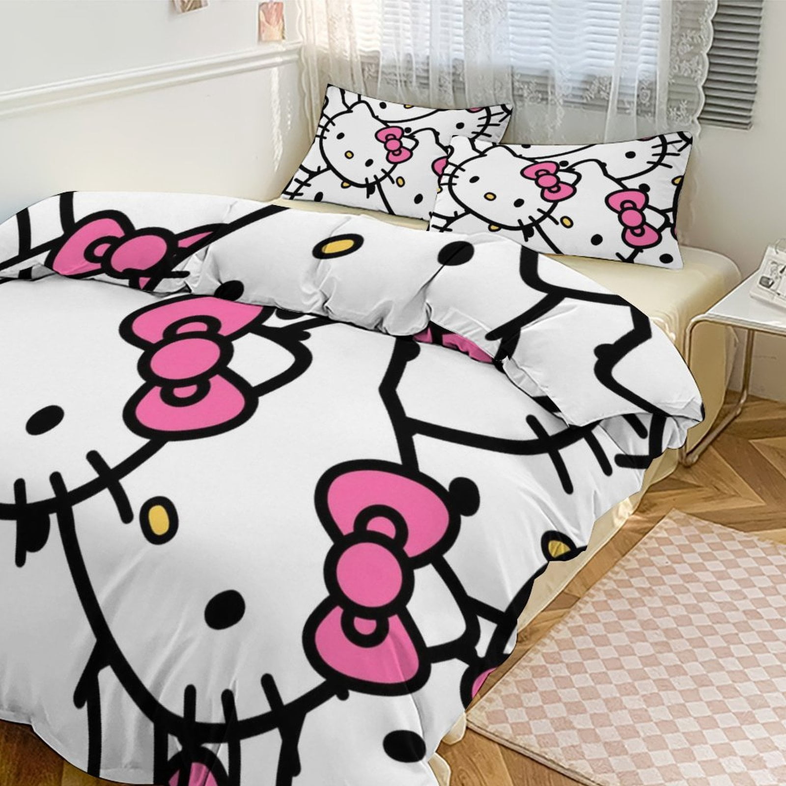 Custom Hello Kitty Sheets Quilts Bedding Sheet Sets Bedroom Decoration ...