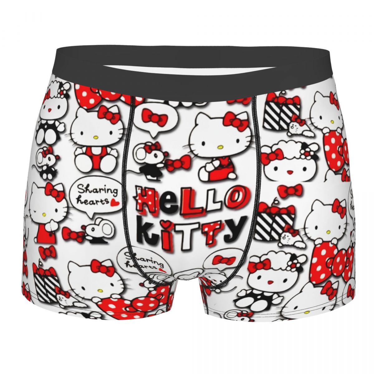 Custom Hello Kitty Underwear Men Stretch Boxer Briefs Shorts Panties ...