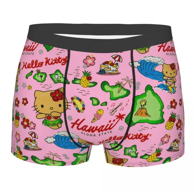 Custom Hello Kitty Underwear Men Stretch Boxer Briefs Shorts Panties ...