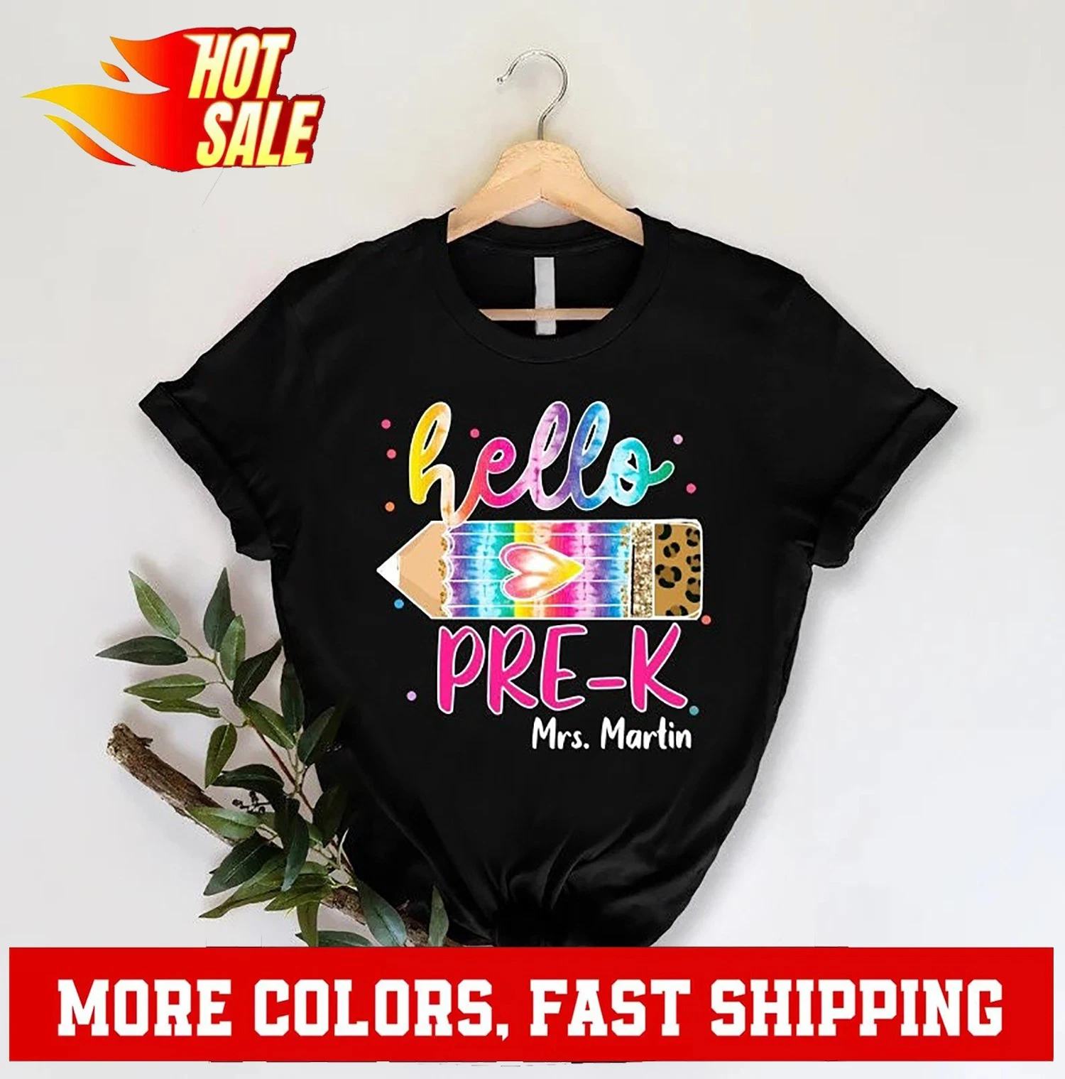 Custom Hello Pre-K Teacher Shirt, Cute Back to School Shirt, First Day ...