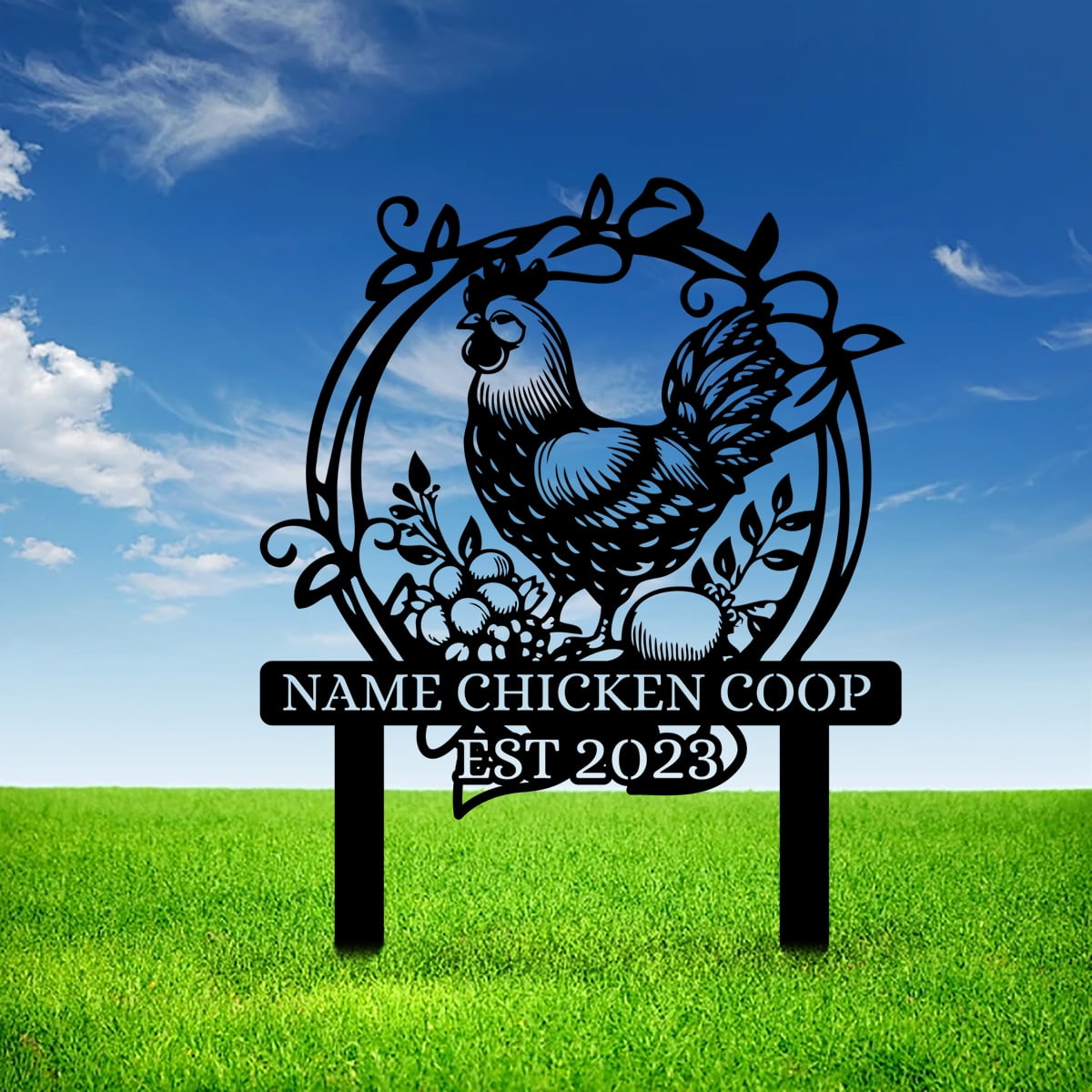 Custom Hen House Stakes, Hen House Coop Sign, Our Little Coop Sign ...