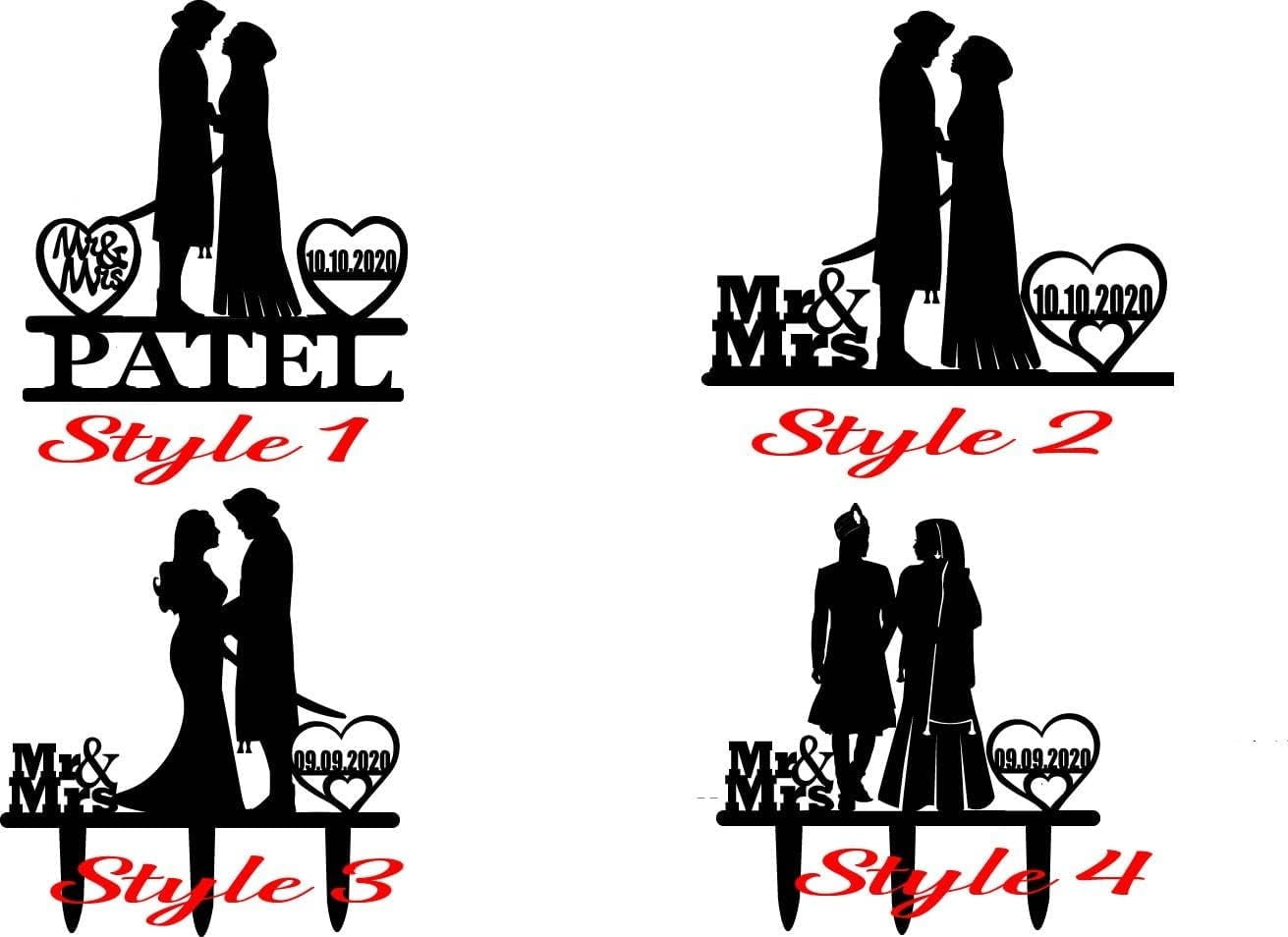 Custom Hindu Wedding Cake Topper, Personalized Indian Cake Topper ...