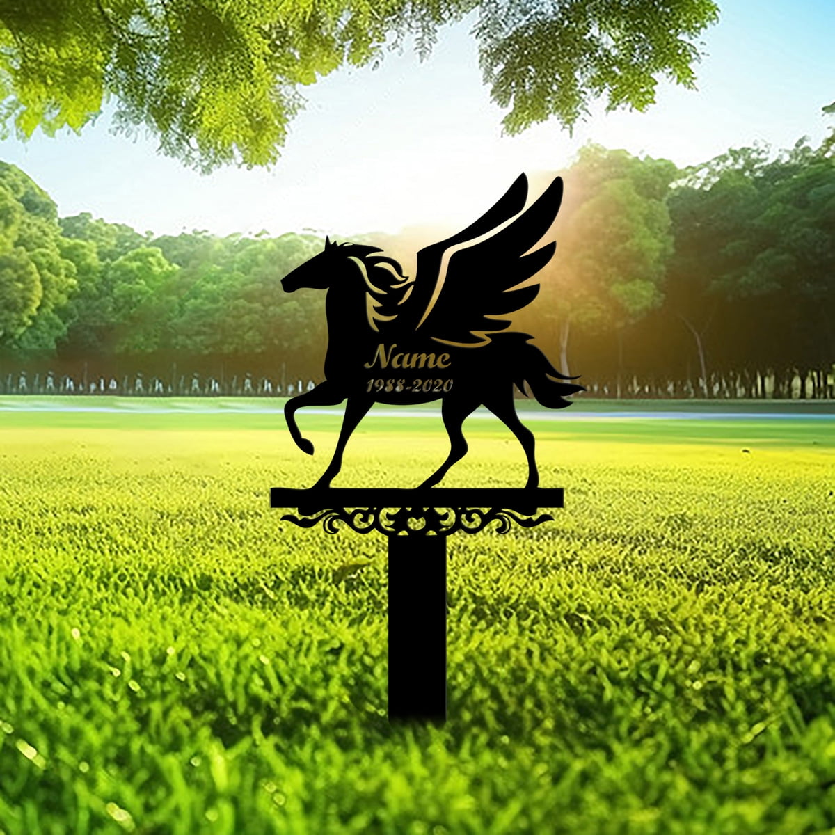 Custom Horse Memorial Sign Horse Garden Stake Pony Horse Sympathy Gift ...