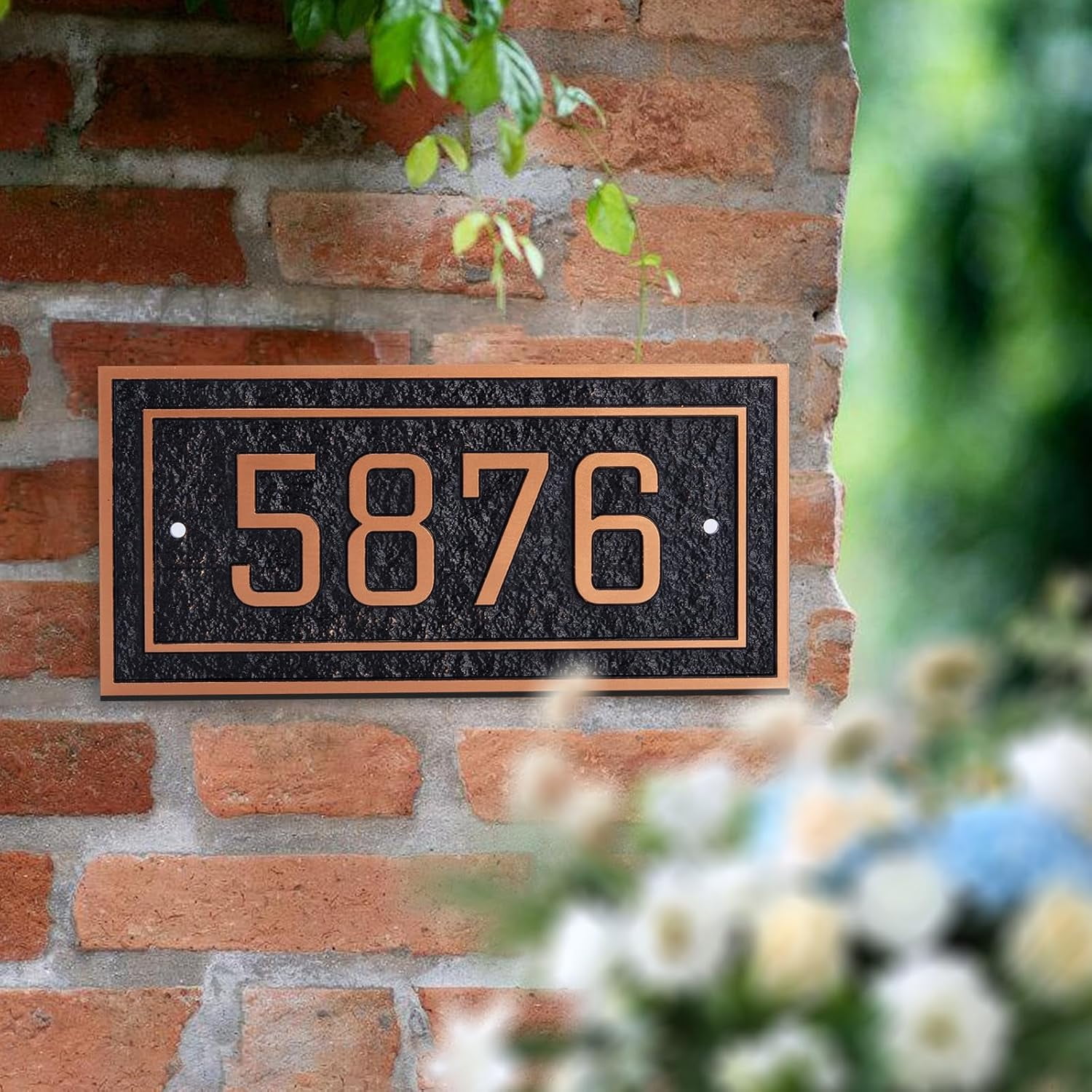 Custom House Number Sign with rectangle shape,Personalized Address ...
