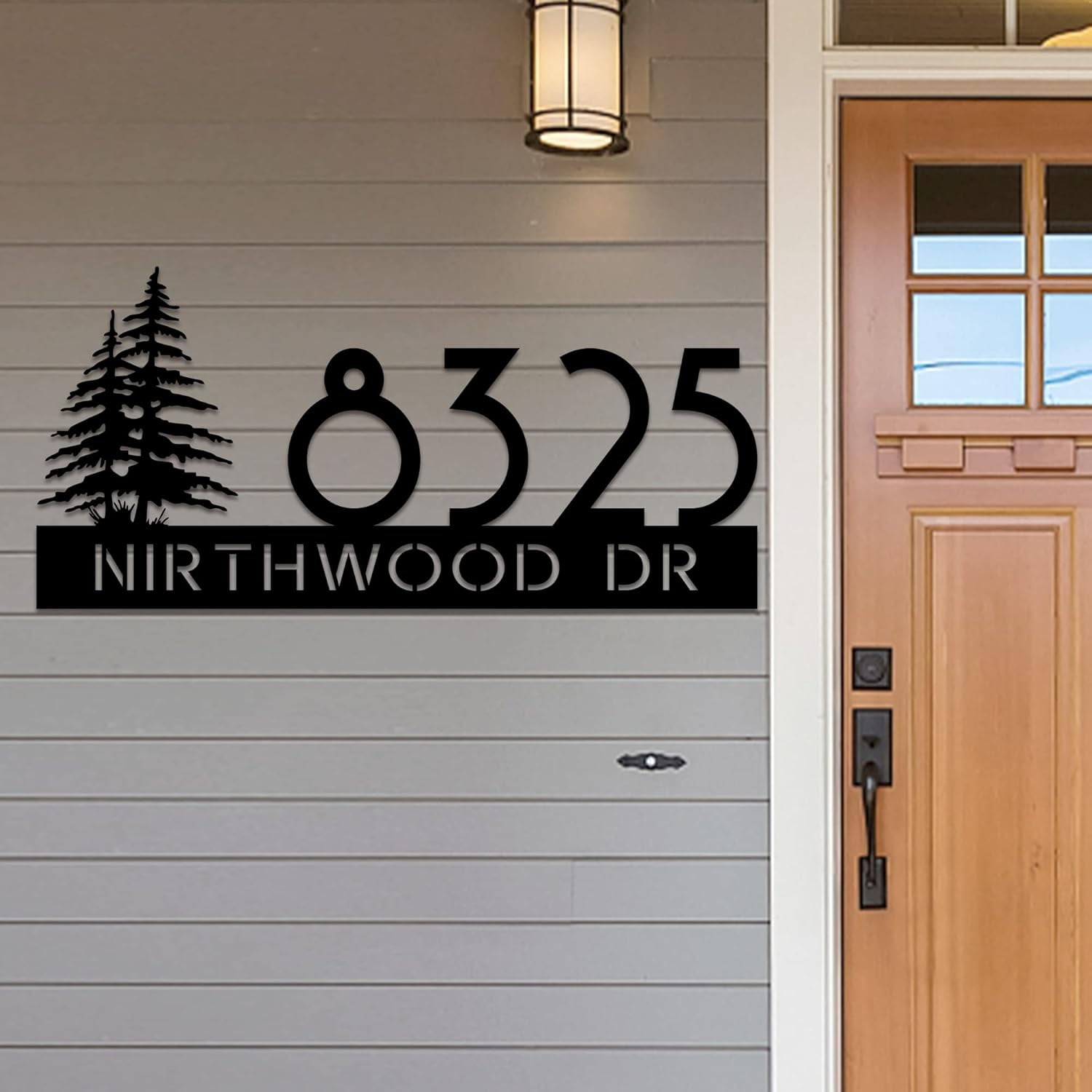 Custom House Numbers for Outside, Address Plaque, Outdoor Metal Sign ...