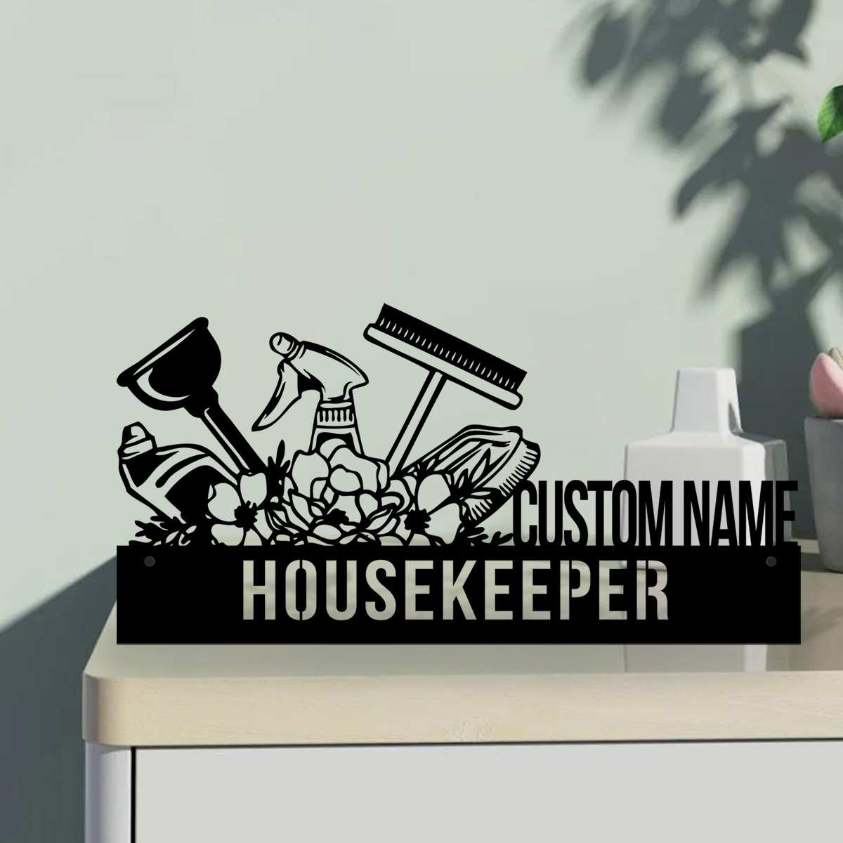 Custom Housekeeper Gift Desk Name Plate Wedge Personalized House ...