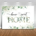 Custom Housewarming Home Sweet Backdrop Greenery Eucalyptus Leaves ...