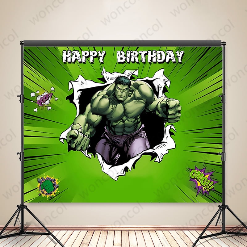 Custom Hulk Photo Backdrop Boy Birthday Party Photo Backdrop Superhero ...