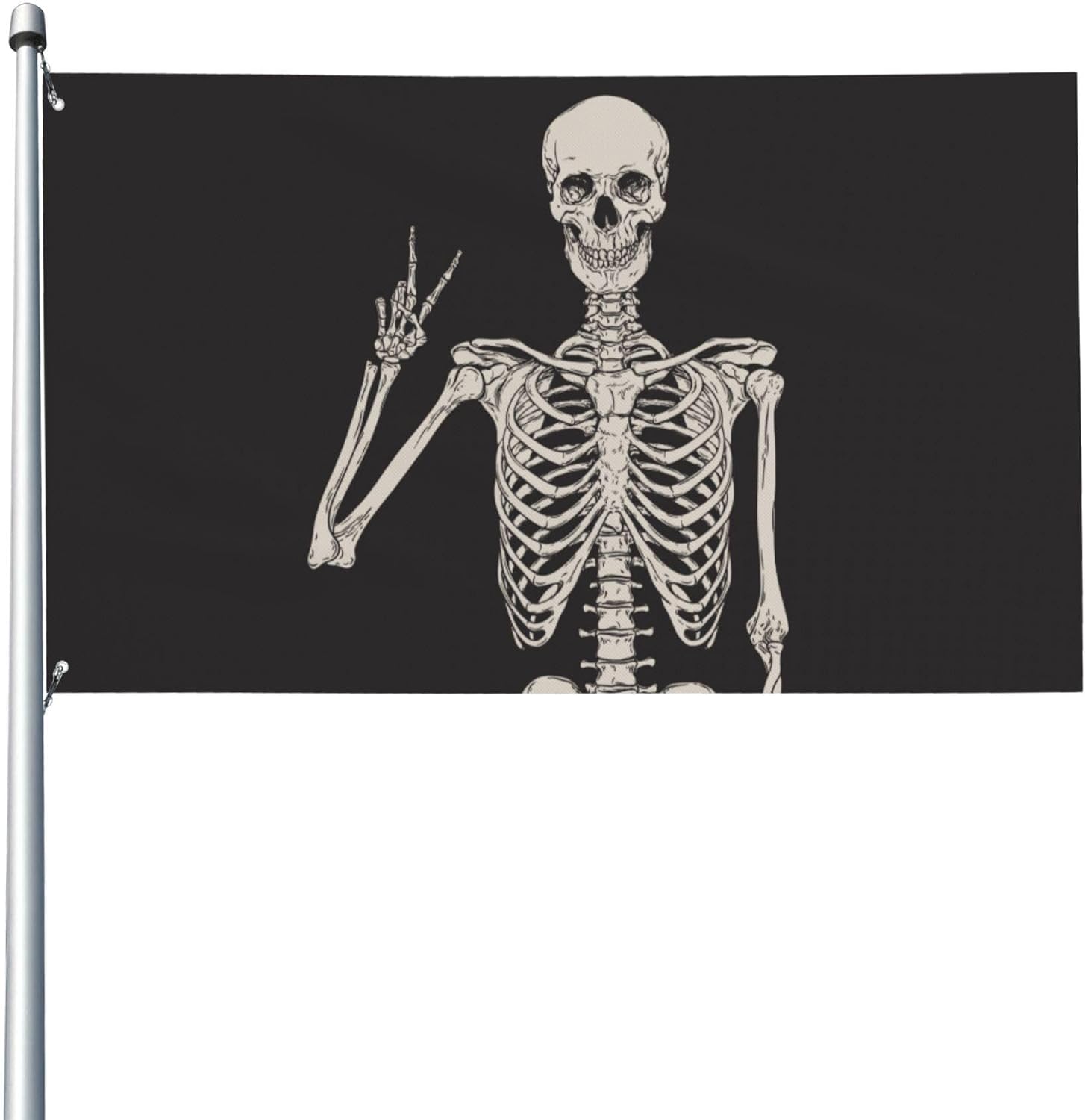 Custom Human Skeleton Skull Flag Outdoor Garden Flag Breeze Flag Home ...