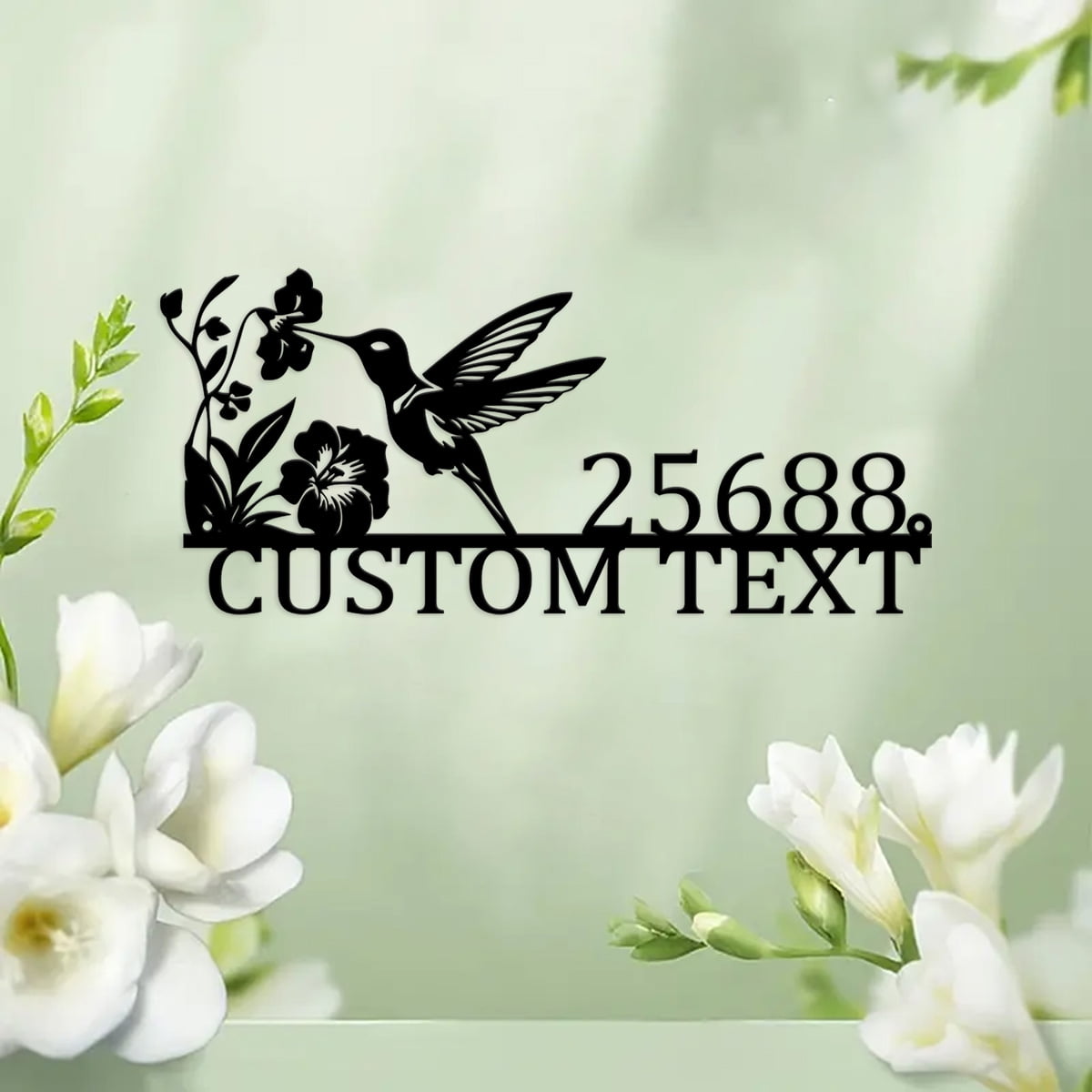 Custom Hummingbird Custom House Number Sign, Cute Custom Metal Sign ...