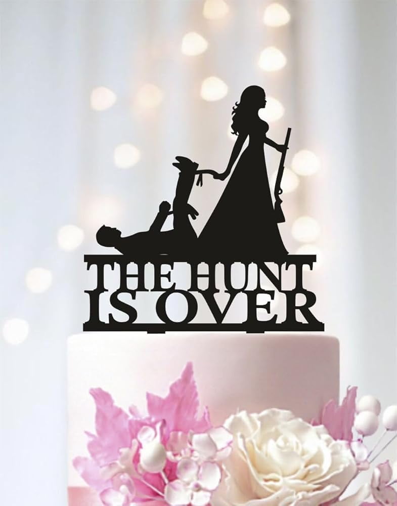 Custom Hunting Cake Topper, Hunting End Cake Topper, Bride Dragging ...