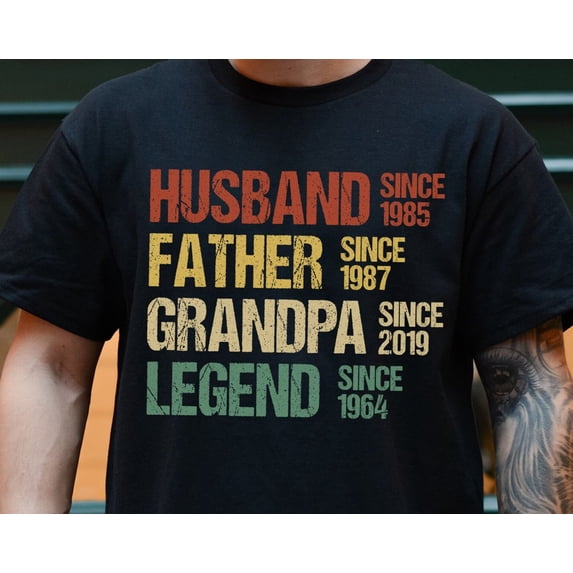 Custom Husband Father Grandpa Legend Shirt Personalized Dad Gift ...