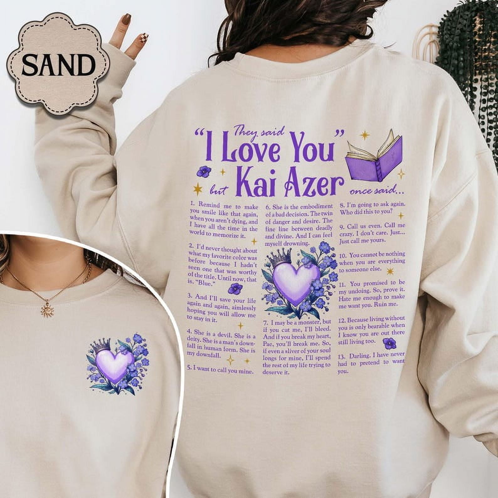 Custom I Love You in Powerless Sweatshirt, Kai Azer Powerless Shirt ...