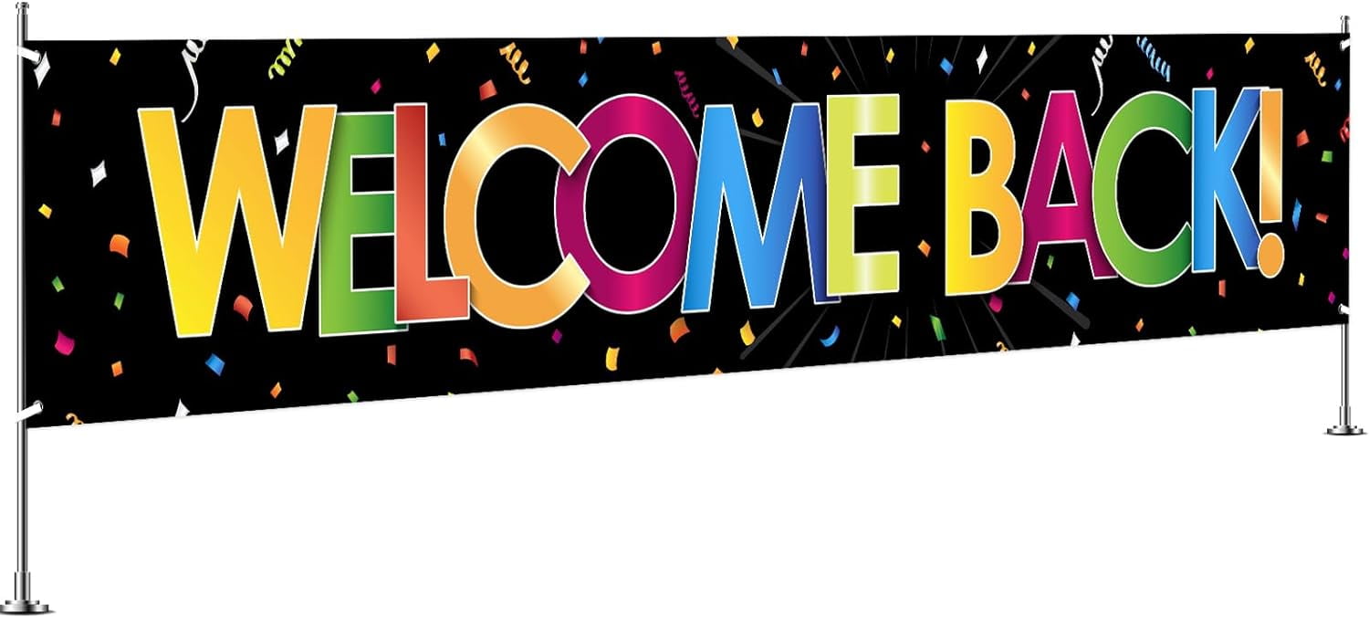 Custom INNORU Welcome Back Banner, 9.8 x 1.6ft, Large Vinyl ...