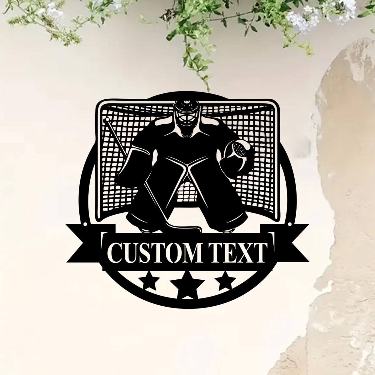 Custom Ice Hockey Player Metal Wall Art Personalized Man Hockey ...