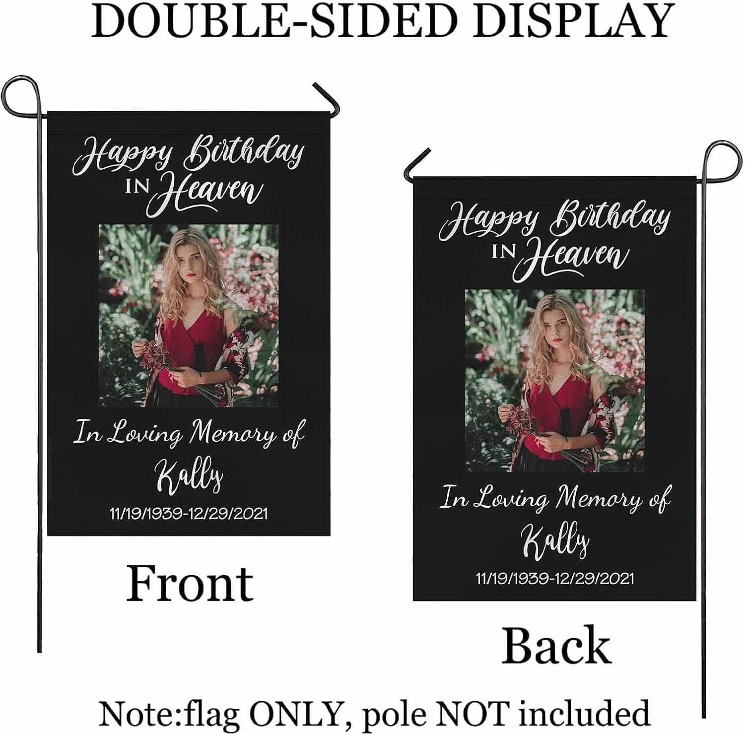 Custom In Loving Memory Flags, Personalized Garden Flag With Picture ...