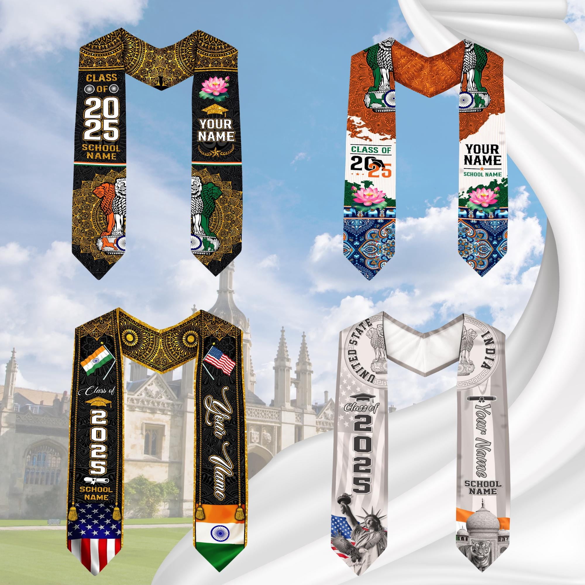 Custom Indian Graduation Sash 2025,Indian Graduation Sash,India ...