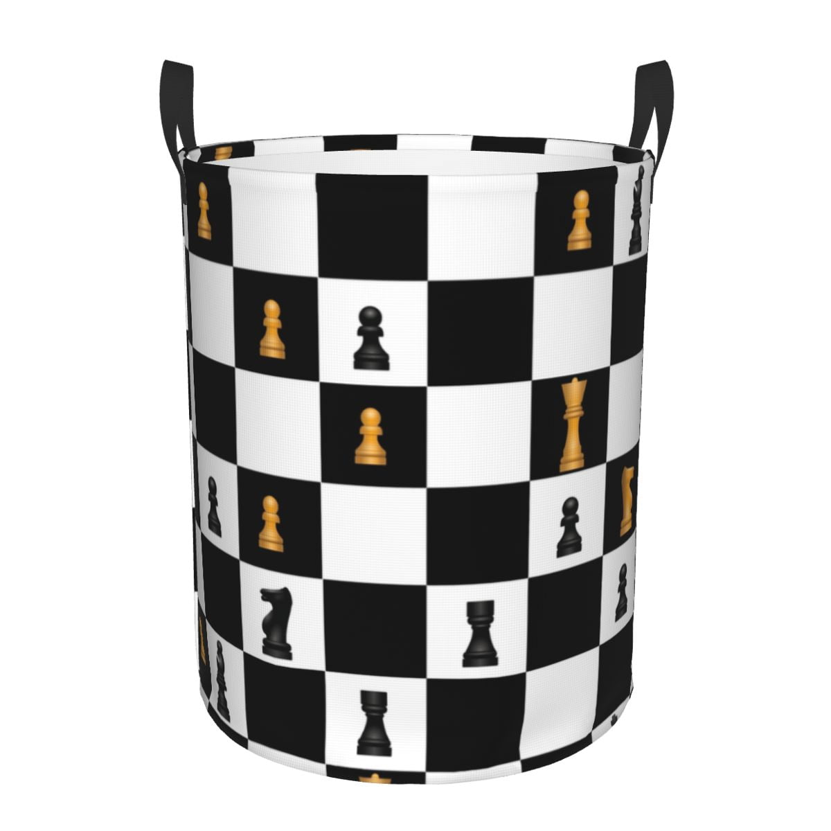 Custom Isometric Chess White Laundry Basket Collapsible Checkmate Game ...