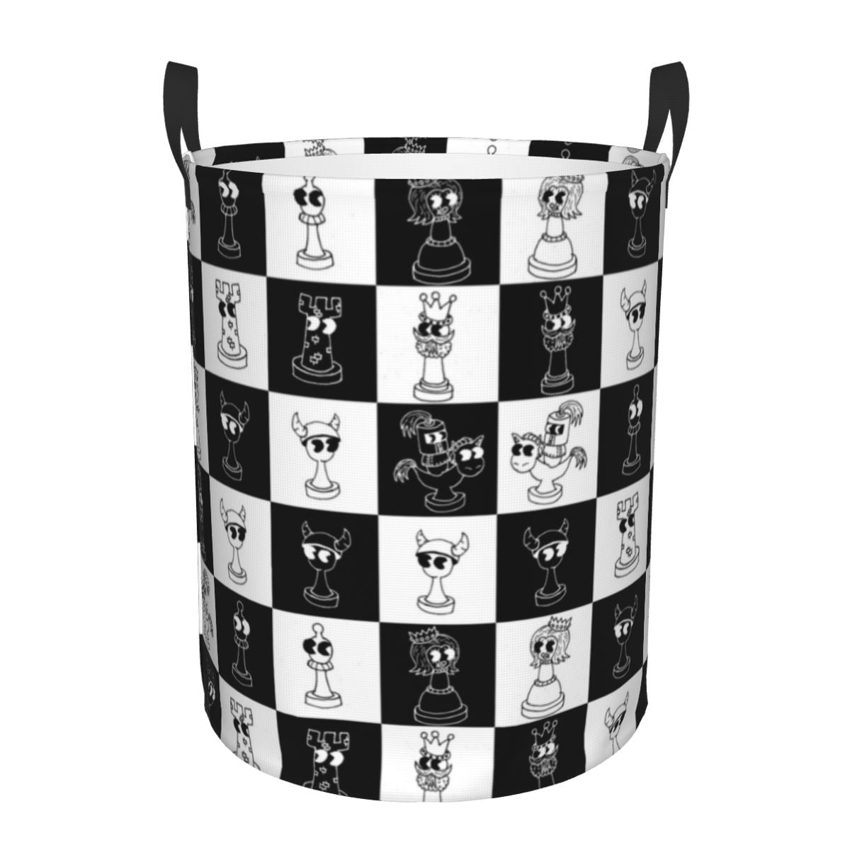 Custom Isometric Chess White Laundry Basket Collapsible Checkmate Game ...