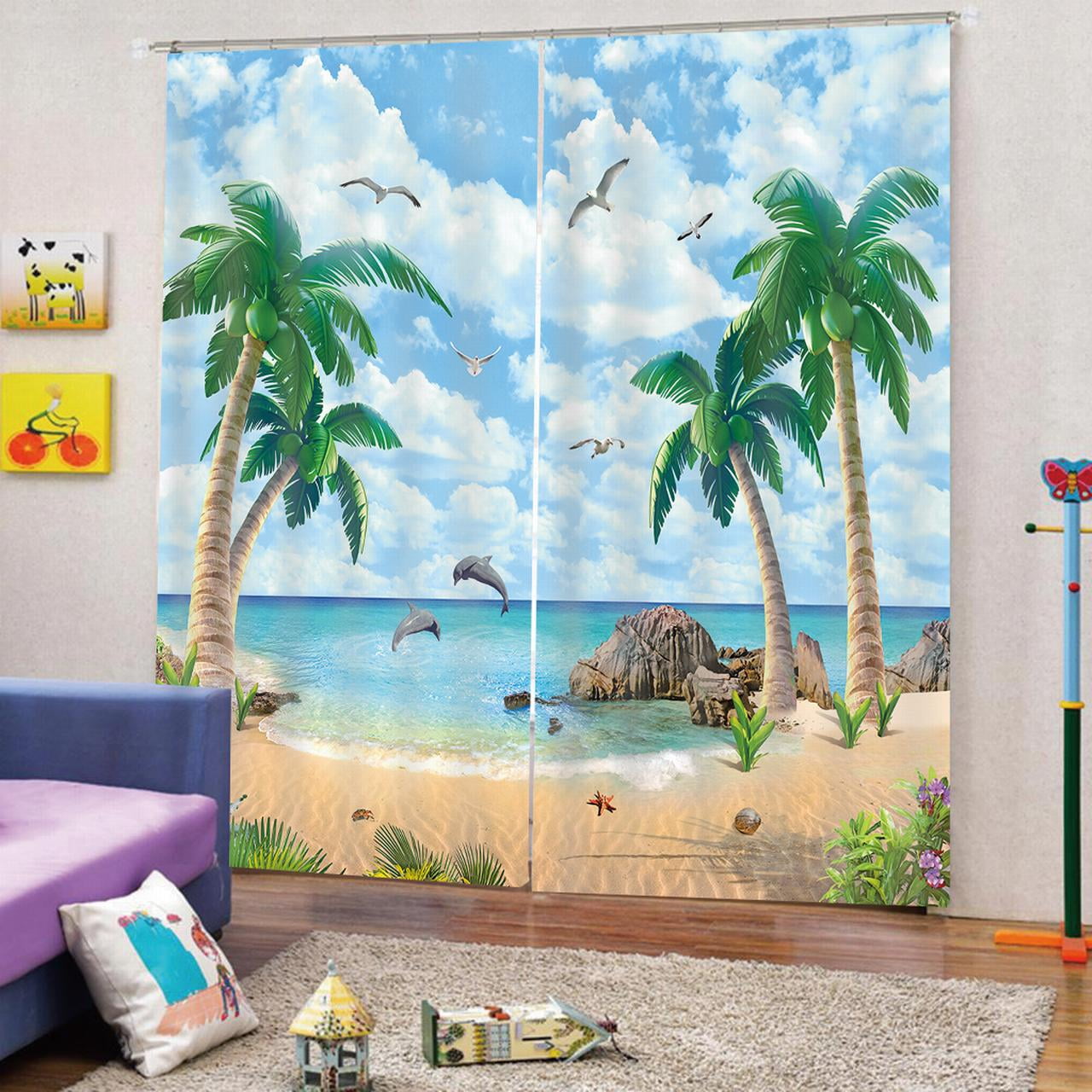 Custom Japanese Landscape Curtains Mount Fuji Red Maple Tree Theme ...