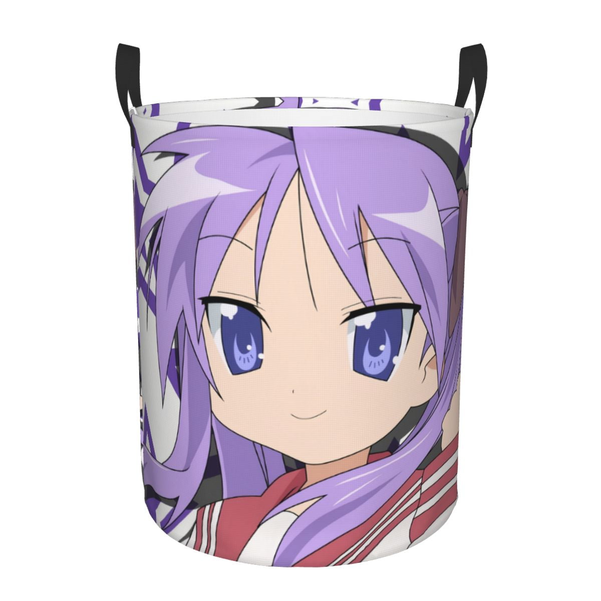 Custom Japanese Lucky Star Game Laundry Basket Foldable Anime Kawaii ...
