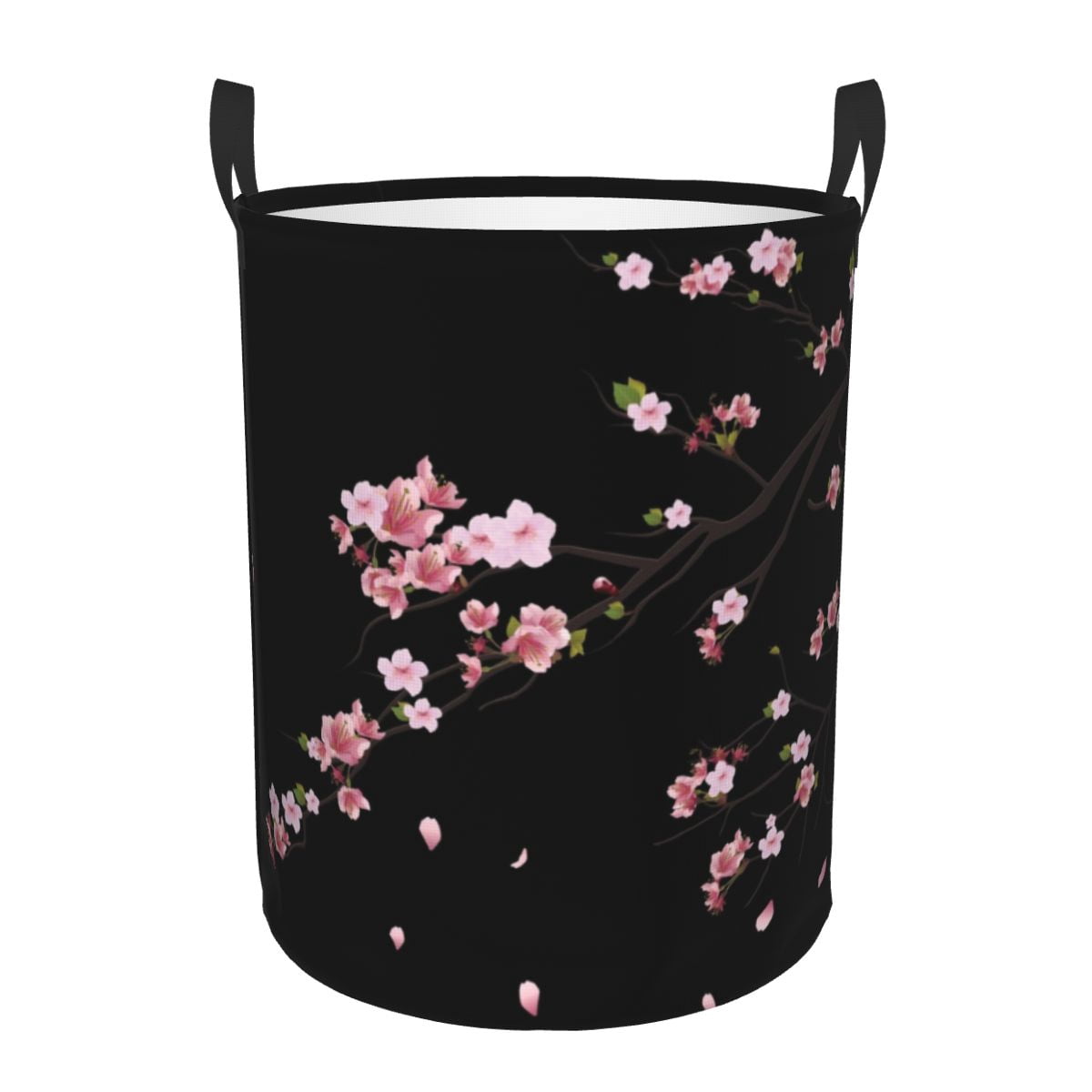 Custom Japanese Sakura Branch Laundry Basket Foldable Flowers Floral ...