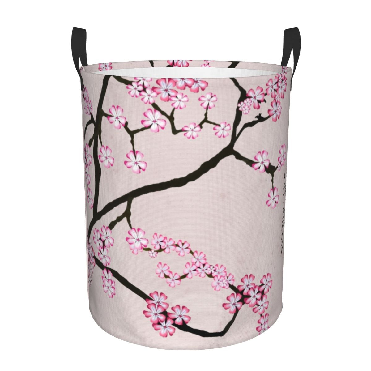 Custom Japanese Sakura Branch Laundry Basket Foldable Flowers Floral ...