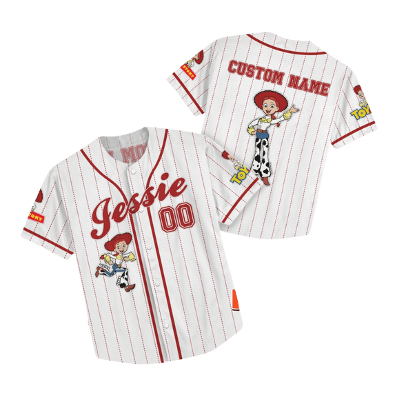 Custom Jessie Toy Story Baseball Jersey, Toy Story Character Jersey ...