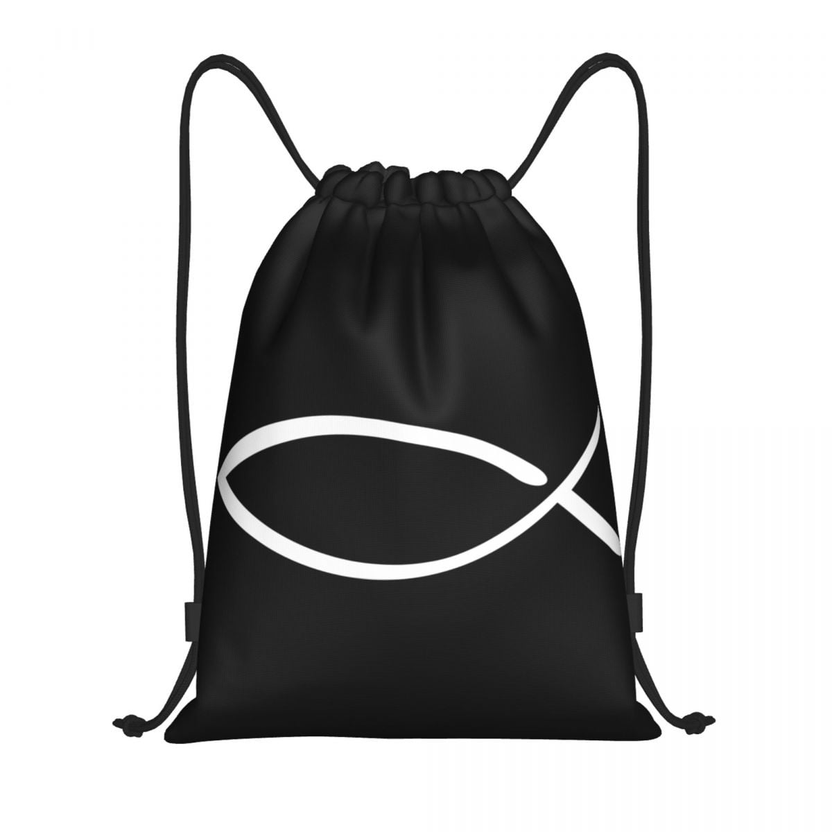 Custom Jesus Fish Drawstring Bags Men Women Lightweight Christian ...