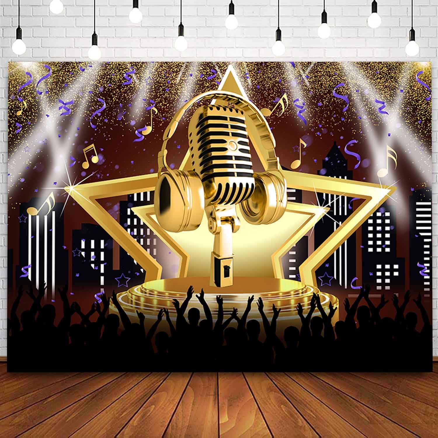 Custom Karaoke Party Backdrop Star Stage Night Show Photography ...