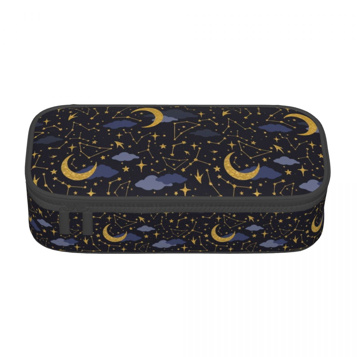 Custom Kawaii Celestial Moon And Stars Pencil Case for Space Universe Galaxy Astronomy Large ...