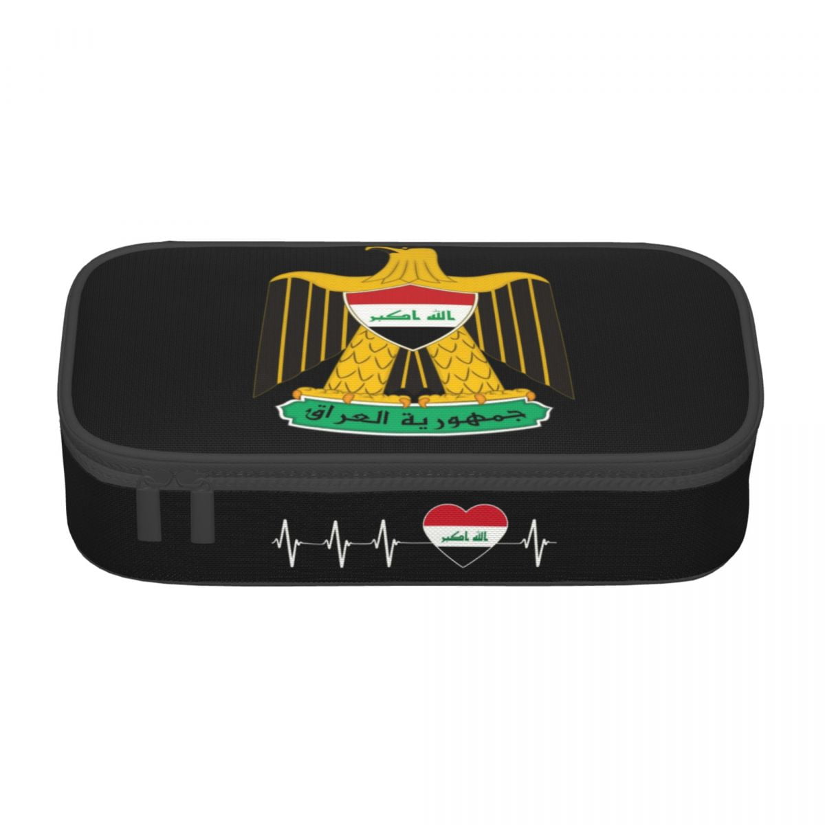 Custom Kawaii Emblem Of Iraq Pencil Case for Gilrs Iraqi Flag Eagle ...