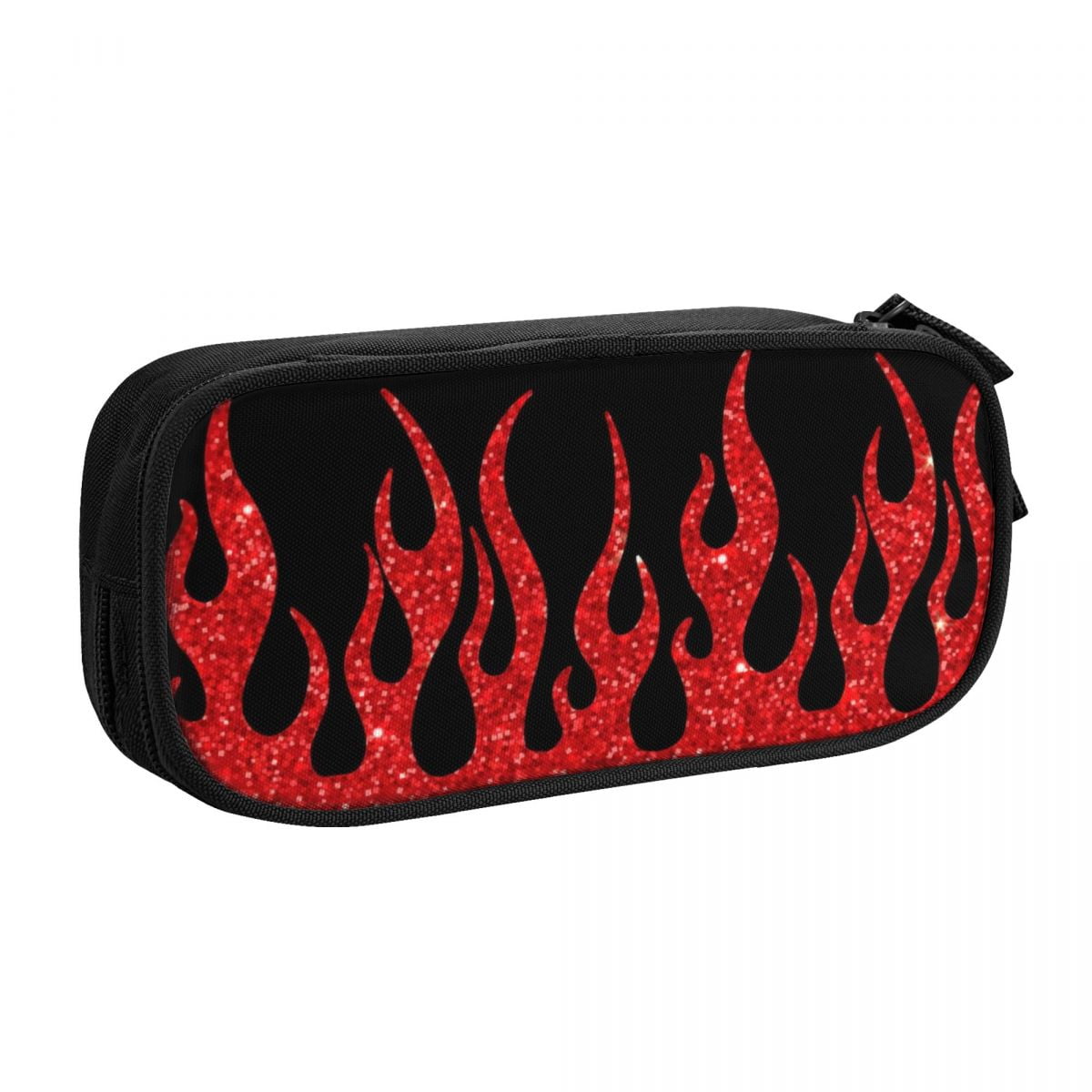 Custom Kawaii Purple Classic Racing Flames Pencil Case for s Large ...